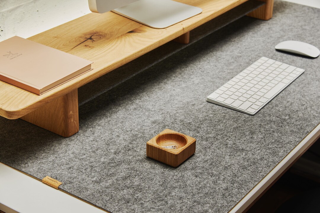 Solid Wood Catch All Tray Oak Wood Office Supplies Tray - Etsy