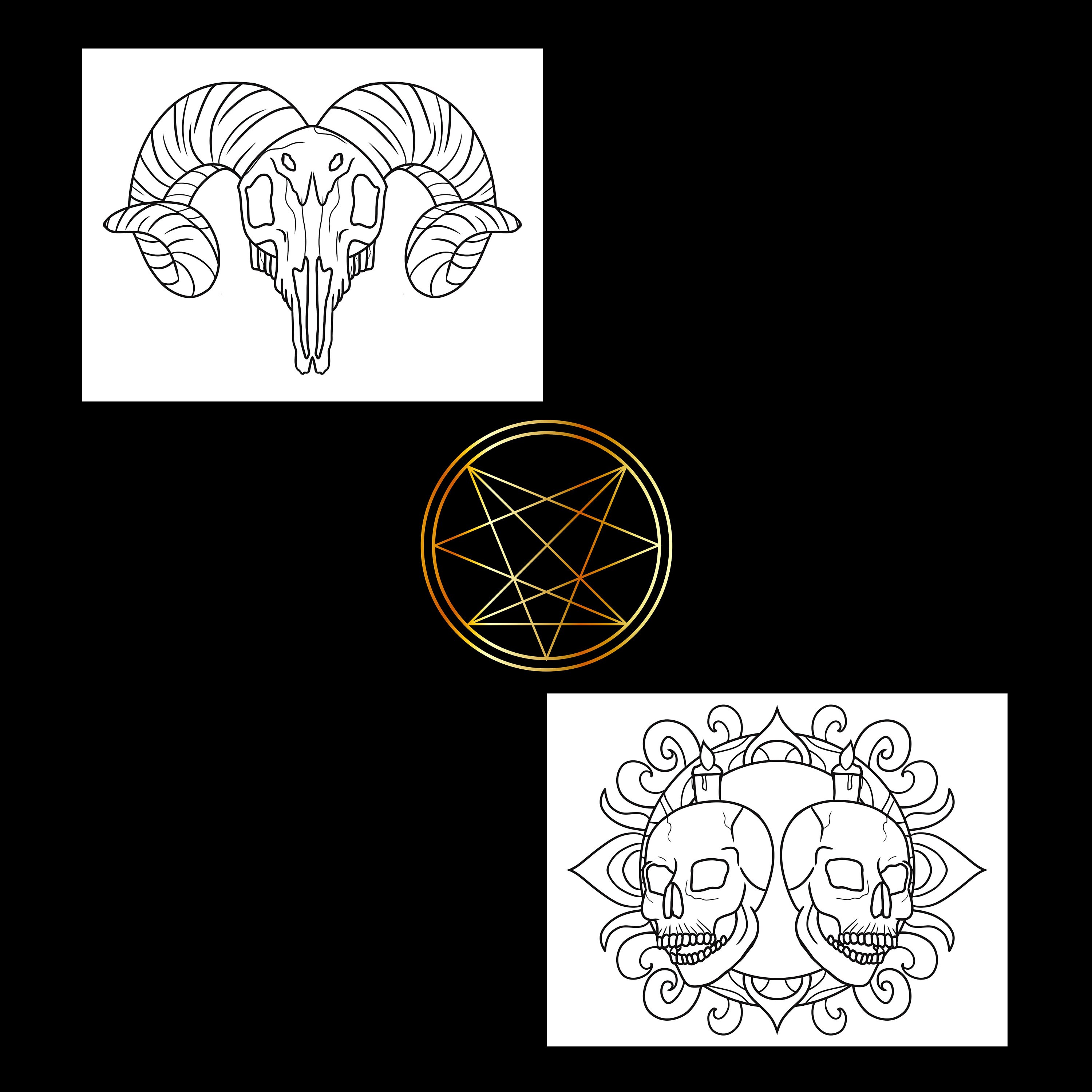 Satanism Coloring Book, 30 Coloring Sheets, Baphomet Print, Satanic ...
