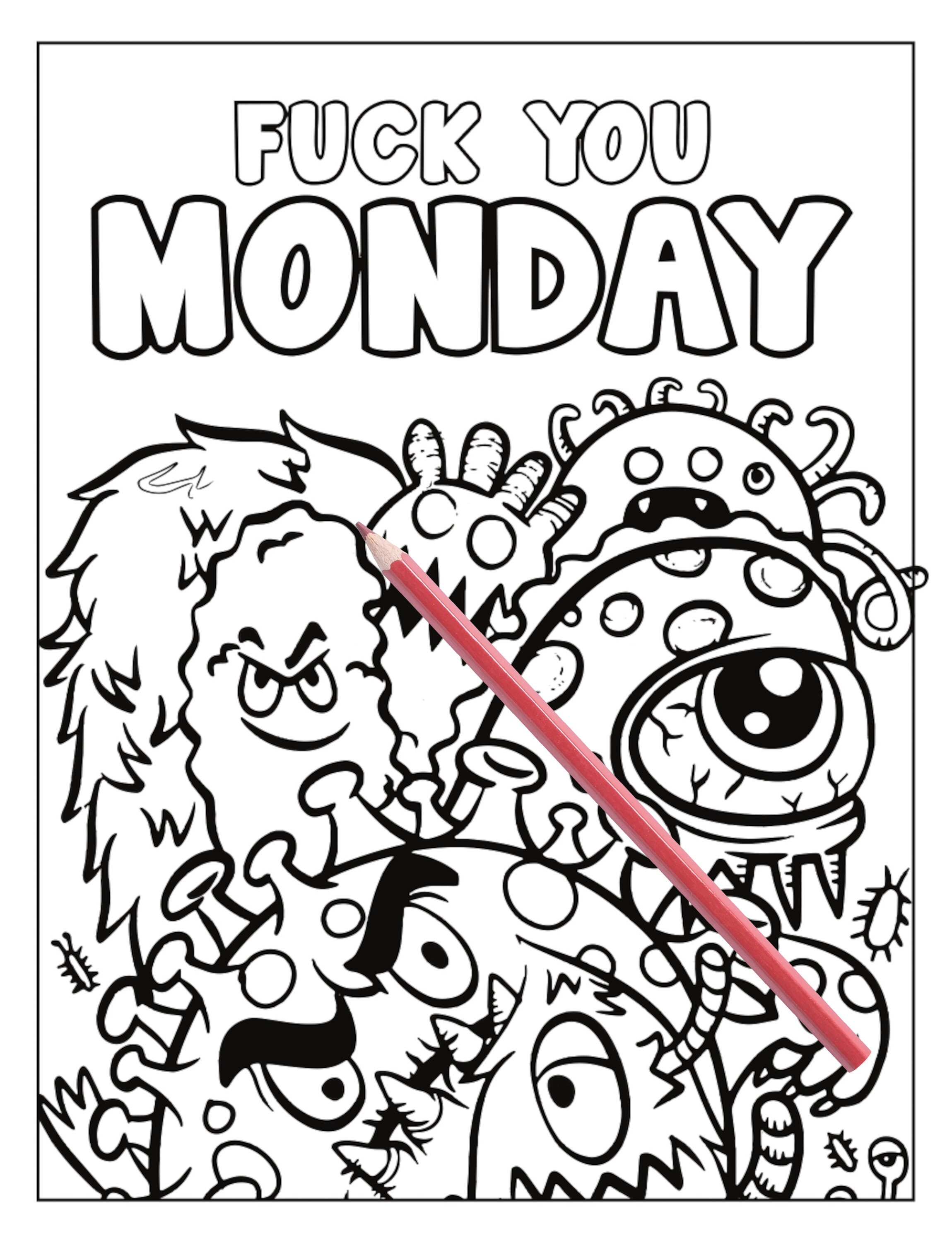 Swear Word Coloring Pages, Sweary Coloring Book, 30 Cuss Word Coloring ...