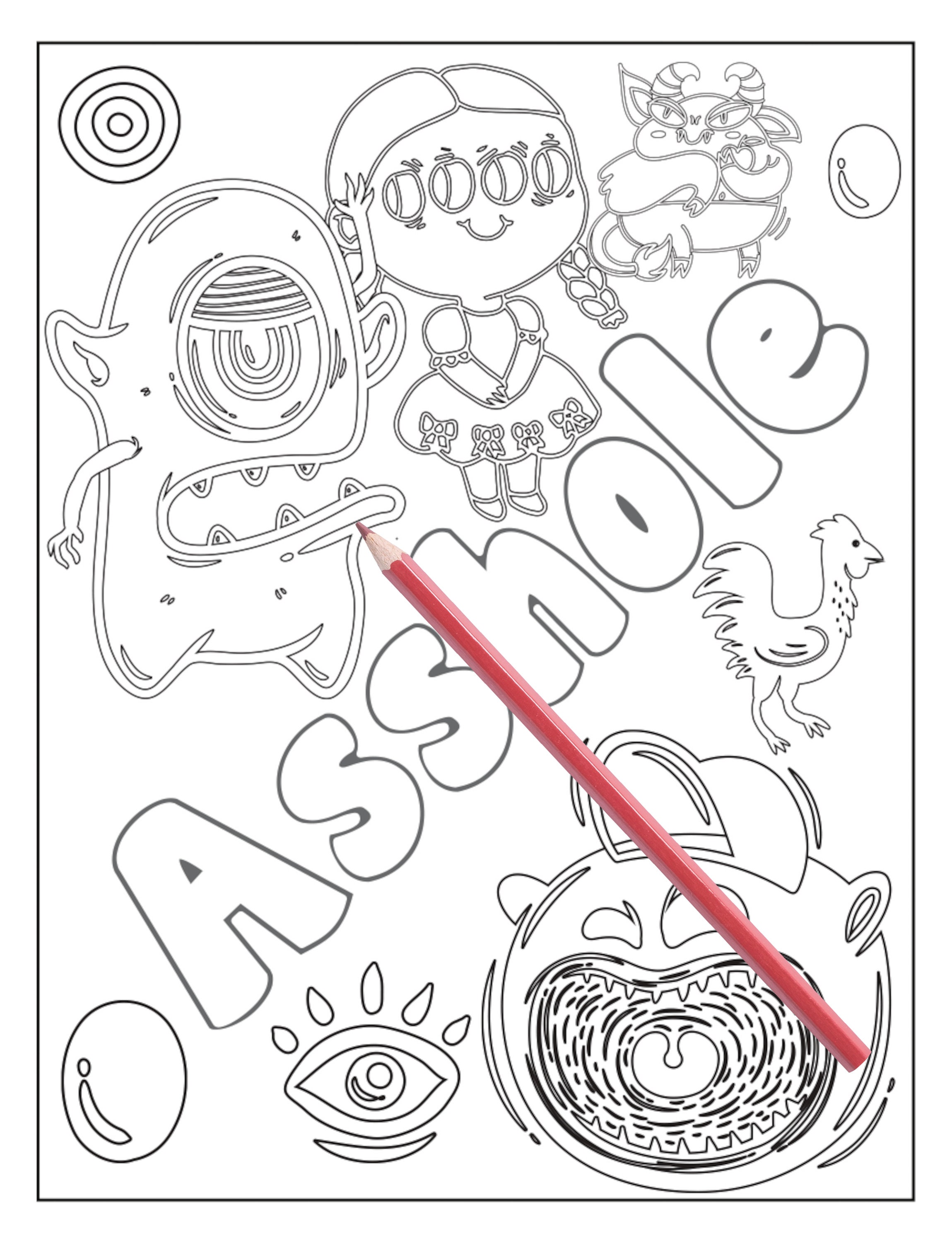Swear Word Coloring Pages, Sweary Coloring Book, 30 Cuss Word Coloring ...