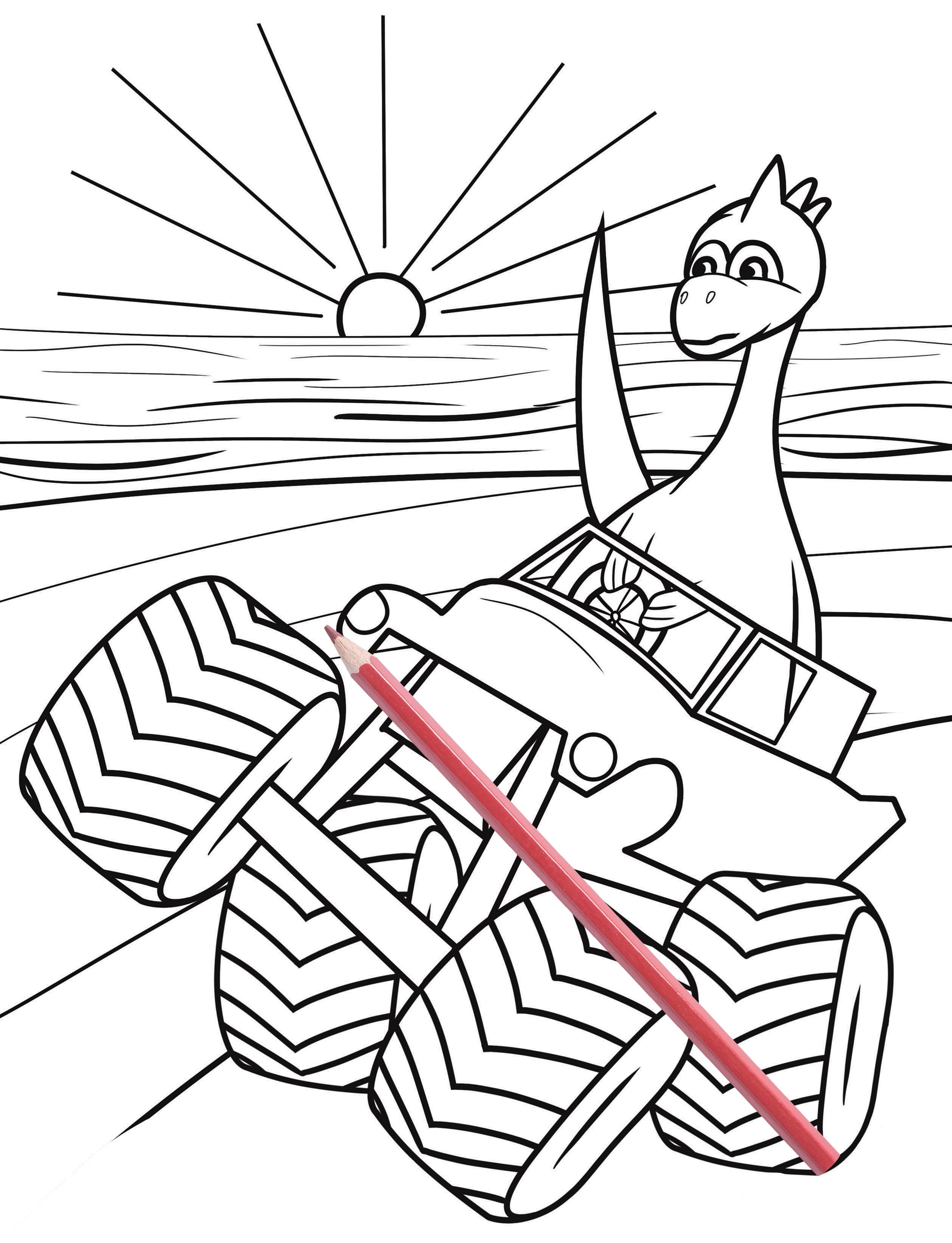 Dinosaur Coloring Book, Monster Truck Coloring Book, 30 Coloring Pages ...