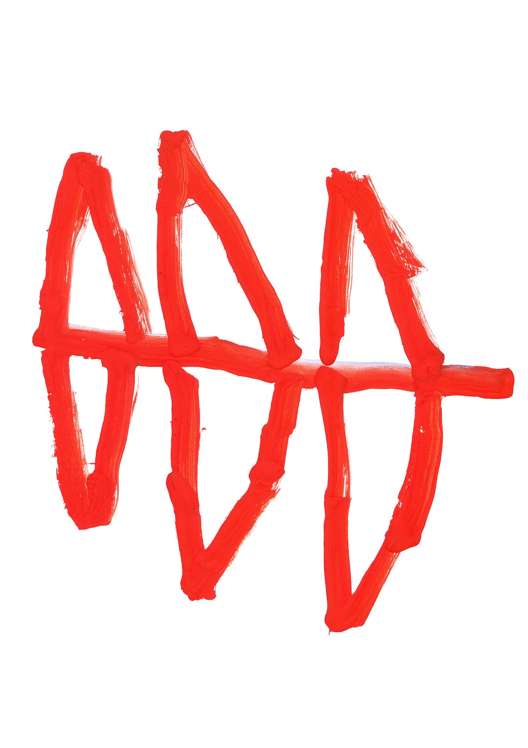 Abstract Red Tree Kids Artwork. Printable Nursery Wall Art. Instant ...