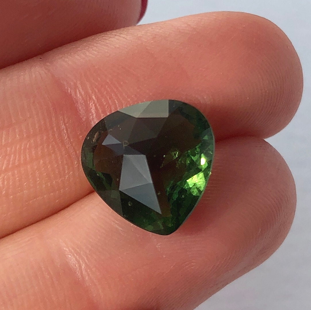 MOLDAVITE gem 4.3ct real Certified moldavite Faceted Moldavite | Etsy