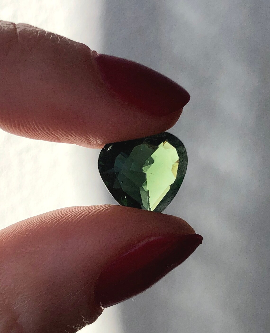 MOLDAVITE gem 4.3ct real Certified moldavite Faceted Moldavite | Etsy