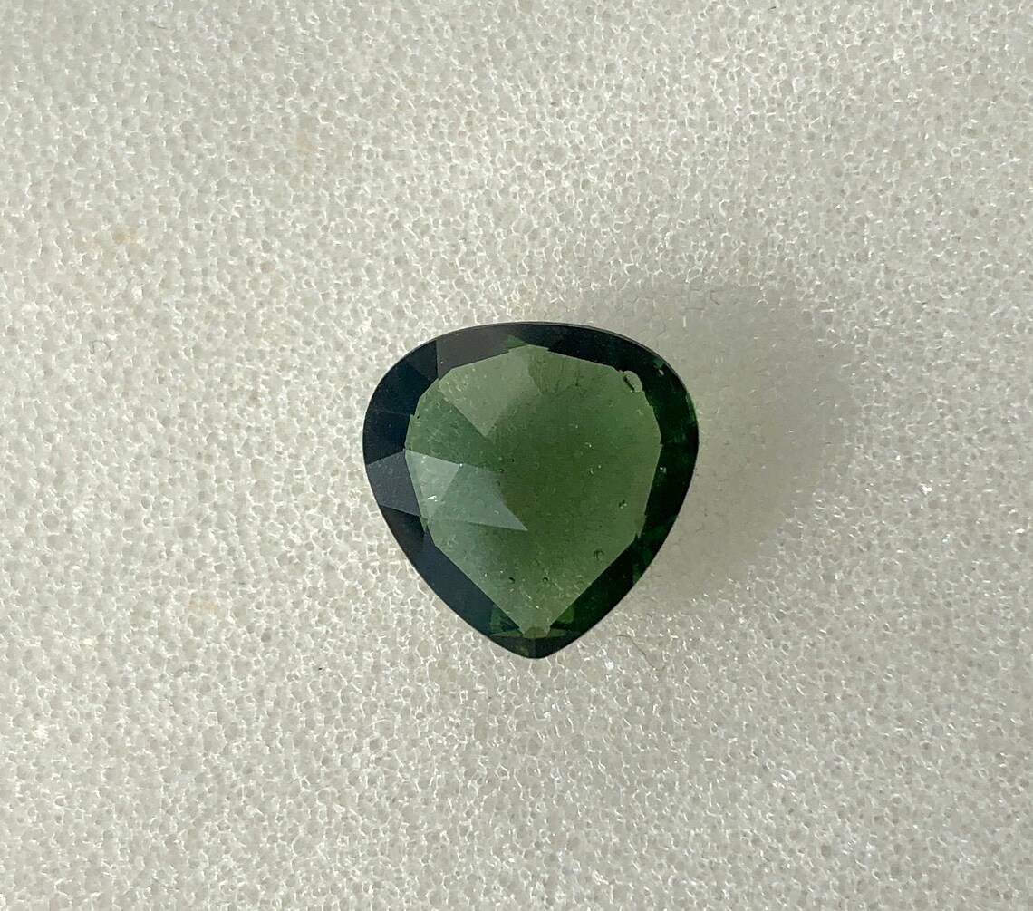 MOLDAVITE gem 4.3ct real Certified moldavite Faceted Moldavite | Etsy