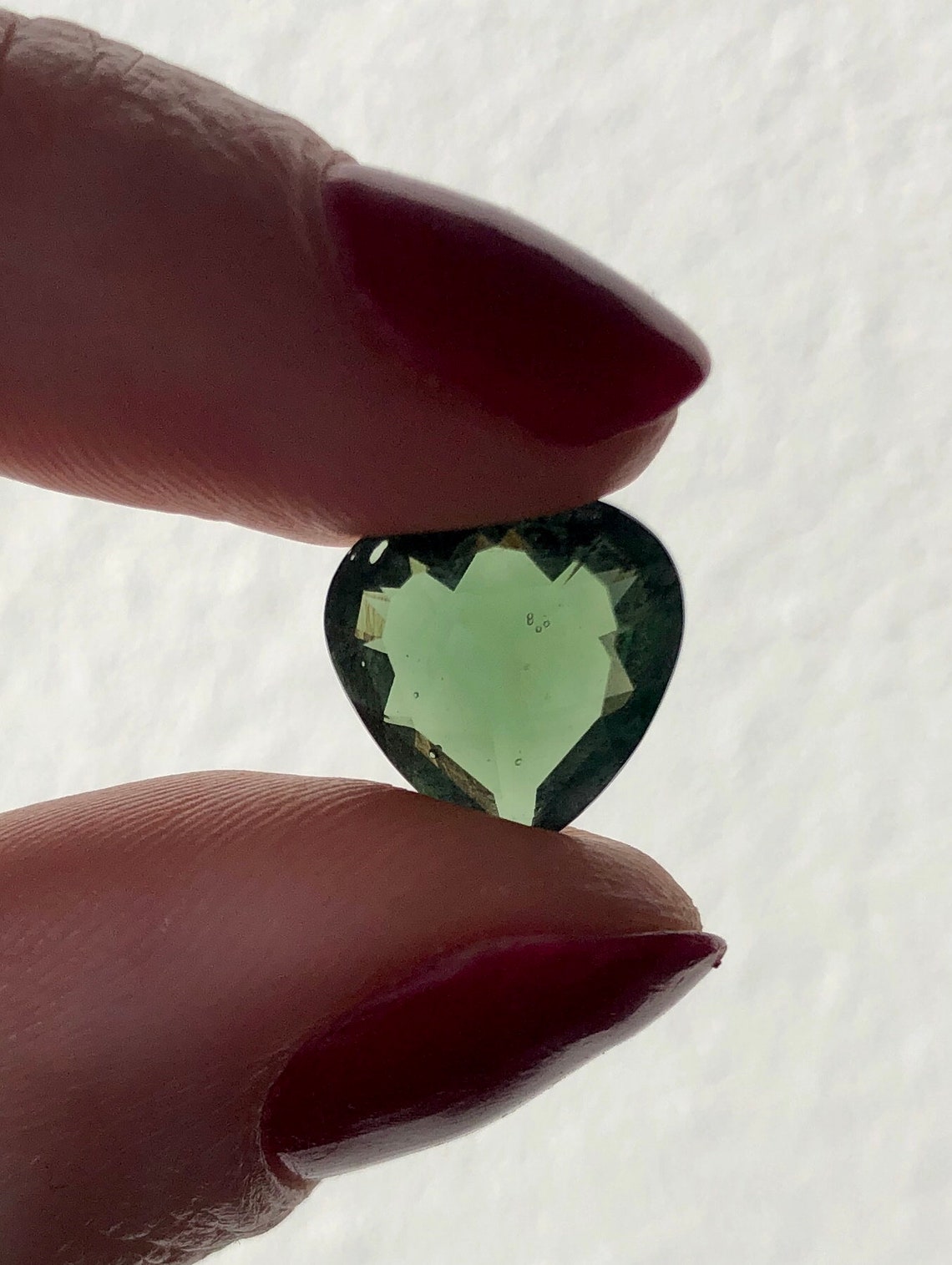 MOLDAVITE gem 4.3ct real Certified moldavite Faceted Moldavite | Etsy