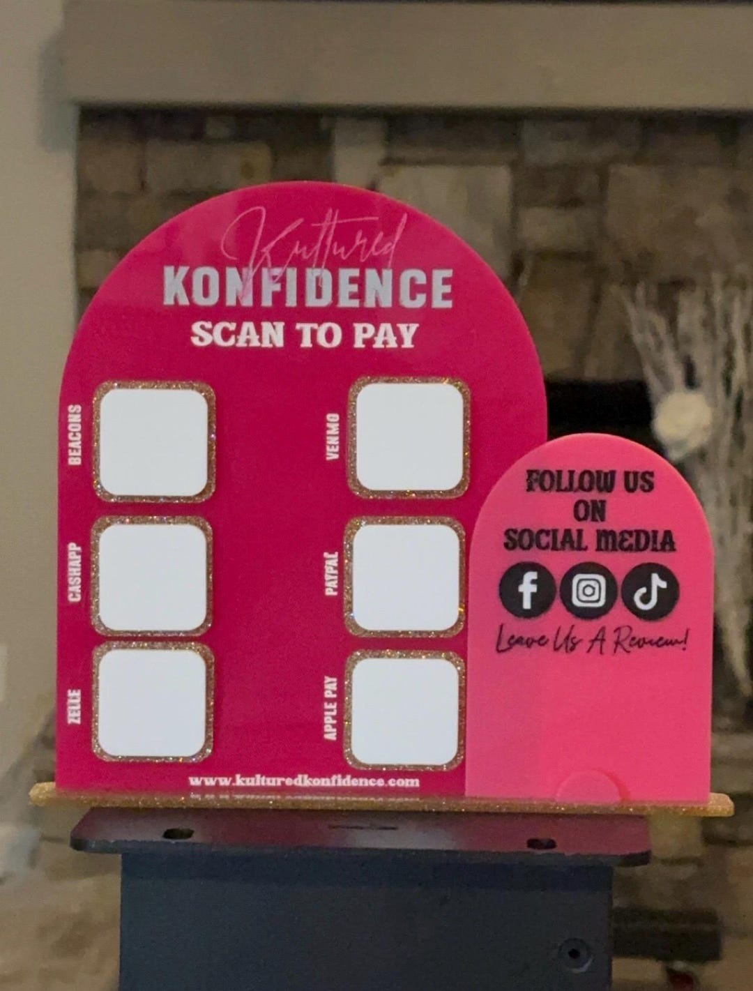 Custom Acrylic Scan to Pay Sign | Scan to Pay Sign | Payment Stand | QR ...