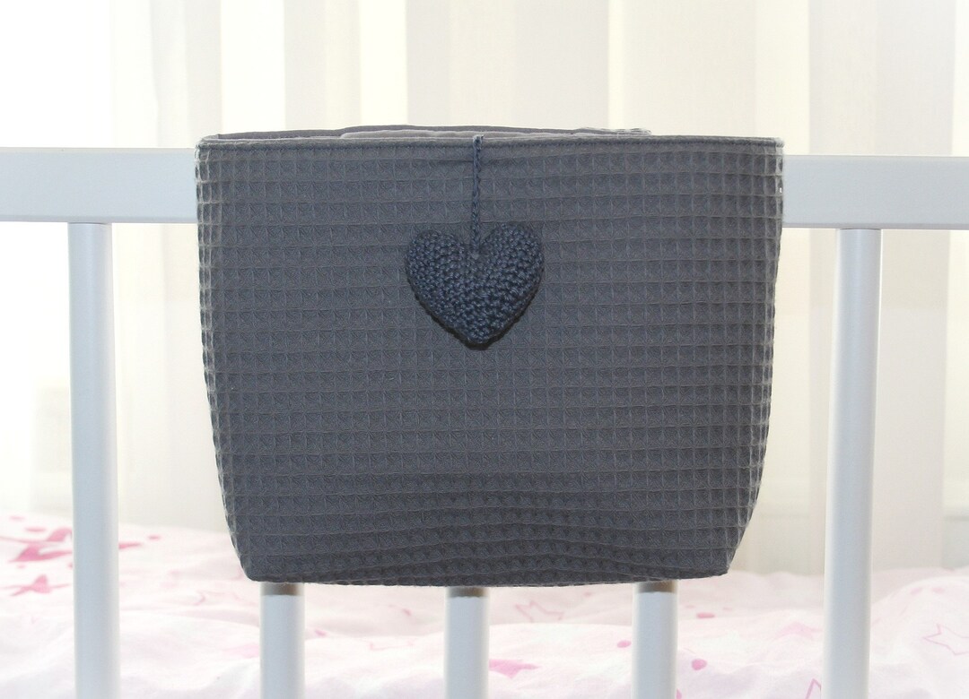 Hanging Utensil Waffle Fabric With Crochet Heart Hanging - Etsy
