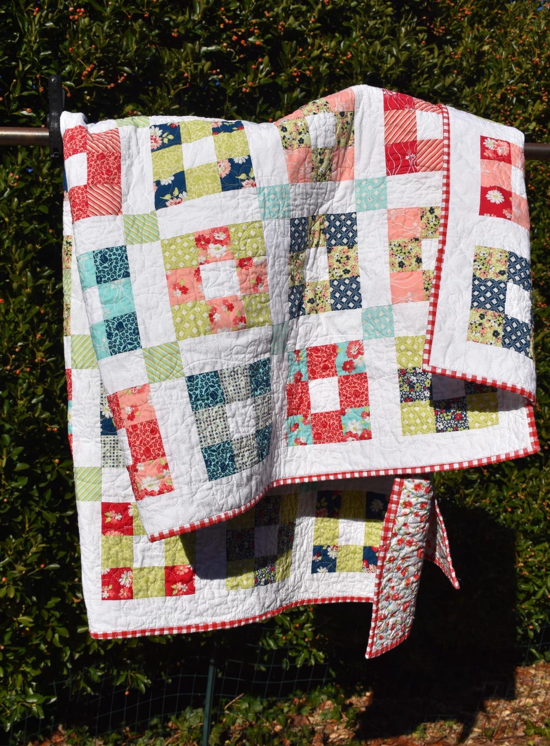 Sunny Days Patchwork Vintage Inspired Floral Design Throw / Lap ...