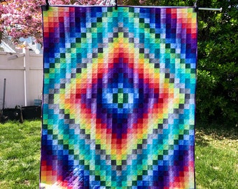 Rainbow Bargello Quilt Pattern - Etsy
