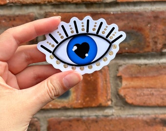 Greek Evil Eye Kiss-cut Sticker - Etsy