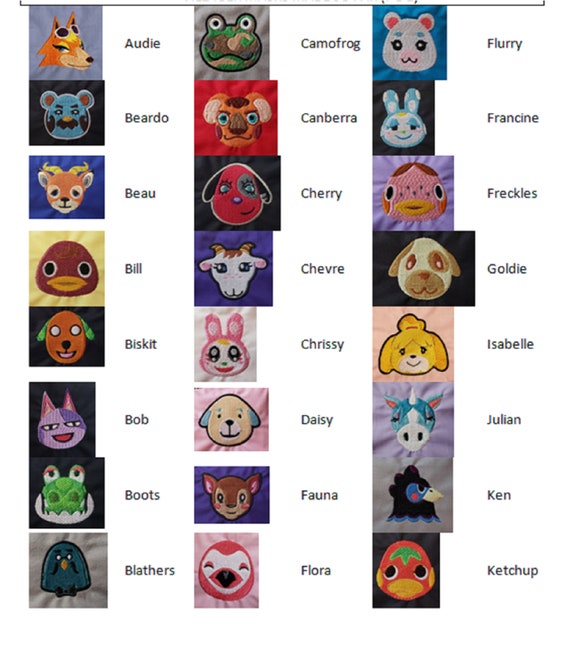 Animal Crossing Custom Villager Machine Embroidery Design - Etsy