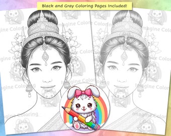 Ghanaian Princess by Imagine Coloring Premium Printable Adult Coloring ...
