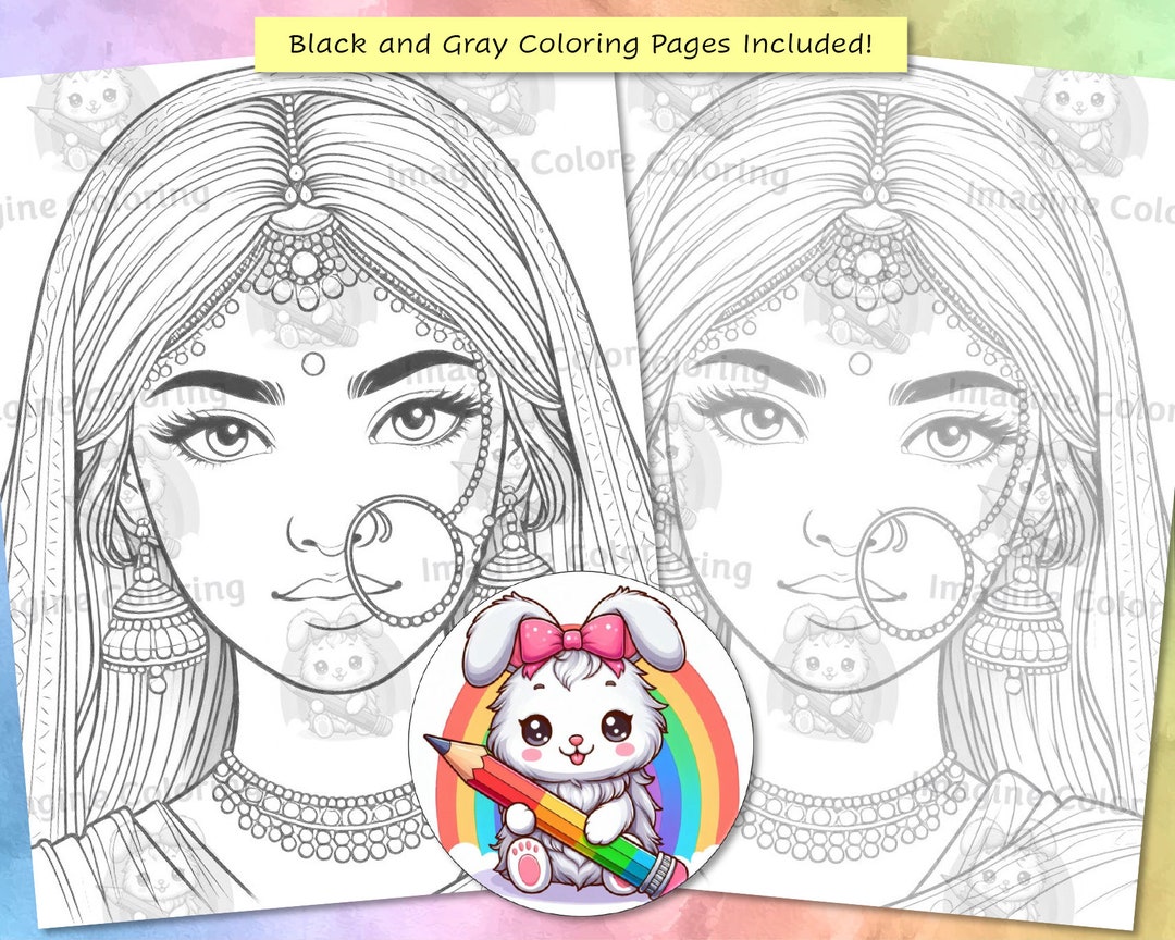 Indian Princess by Imagine Coloring Premium Printable Adult Coloring ...