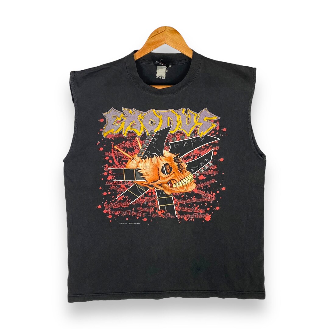 Rare Vintage 90's EXODUS Band Impact is Imminent Tour Tank Tops Large ...