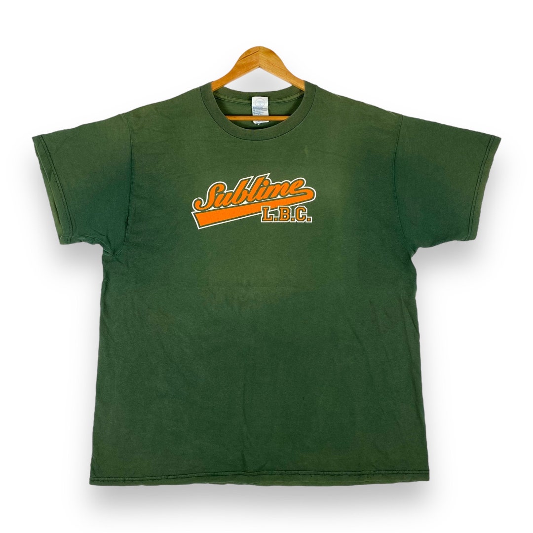 Rare Vintage 00's SUBLIME LBC American Band Sunfaded Green T Shirt ...