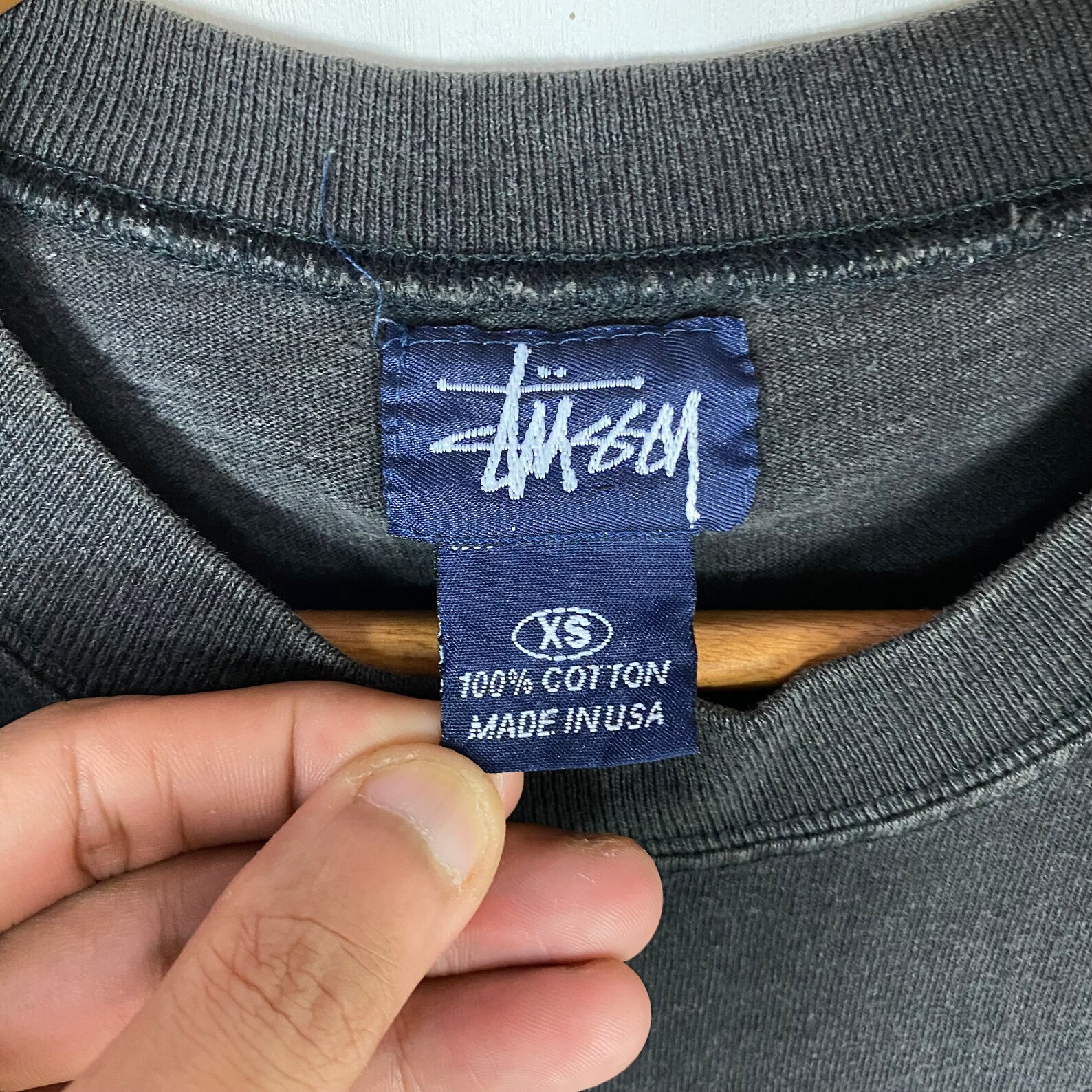 Rare Vintage 90's STUSSY Small Embroidered Logo Pocket T Shirt Extra ...