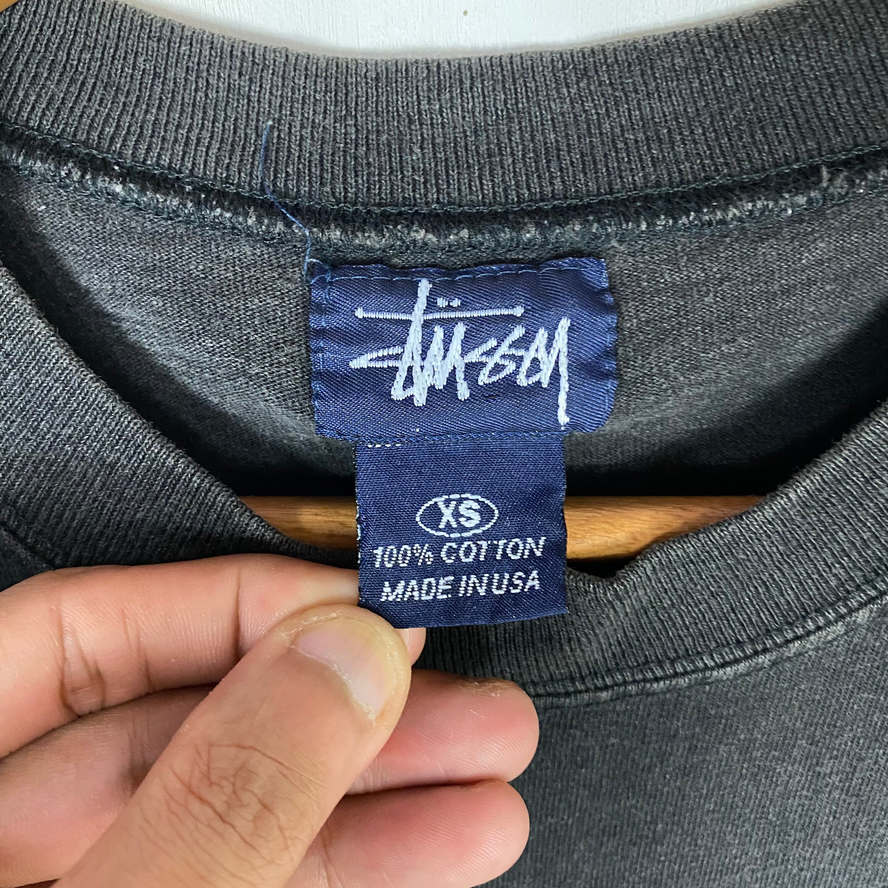 Rare Vintage 90's STUSSY Small Embroidered Logo Pocket T Shirt Extra ...