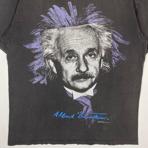 Rare!! Vintage 90's ALBERT EINSTEIN Big Face Faded Di… - Gem