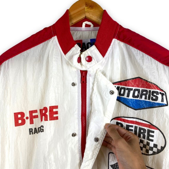 Rare!! Vintage 80's BACKFIRE RACING JACKET Motor Spee… - Gem