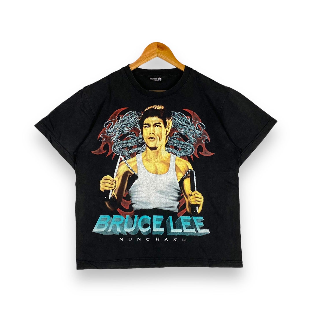 Rare Vintage 90's BRUCE LEE NUNCHAKU Movie Actor T Shirt Medium Size - Etsy