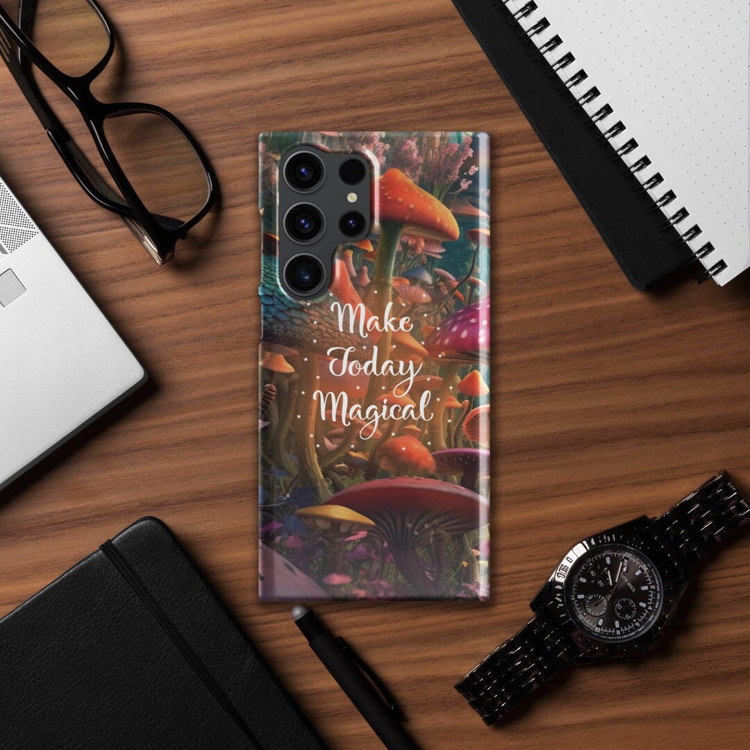 Cottagecore, Magical Mushroom Enchanted Forest Mushroom Art Mushroom Lover Durable Glossy Snap ...