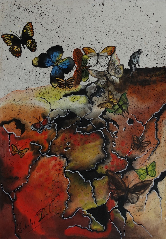 Salvador Dali Surrealism Butterfly