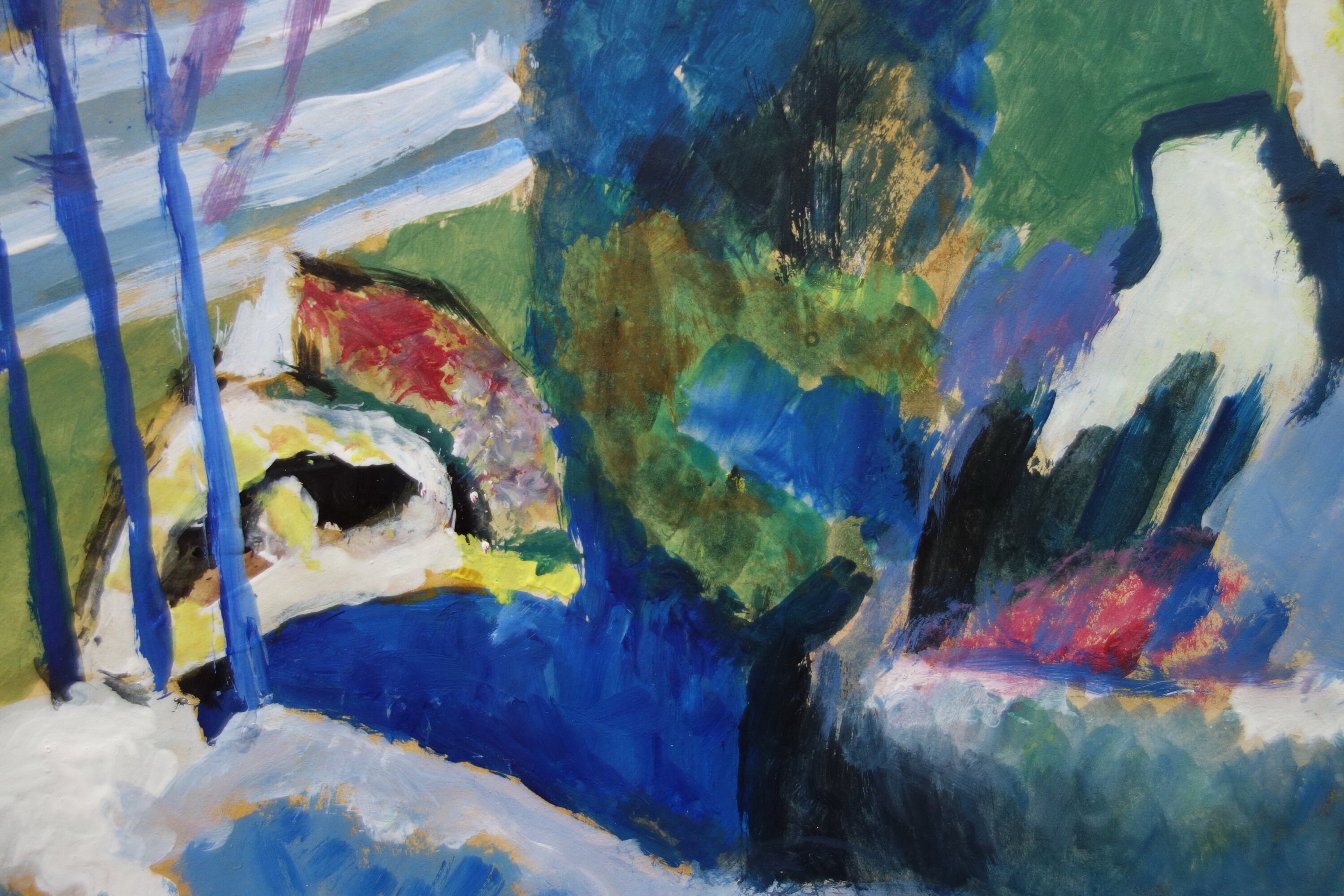 Fine Art, Rare Early Abstract Painting – Landscape, Signed, Wassily ...