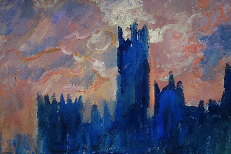 Fine Impressionist Sunset Oil Painting After Claude Monet - Etsy