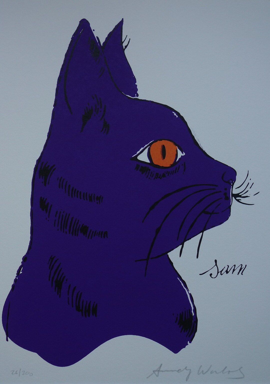 Limited Edition Fine POP ART Cat Sam Silkscreen Serigraph Warhol ...
