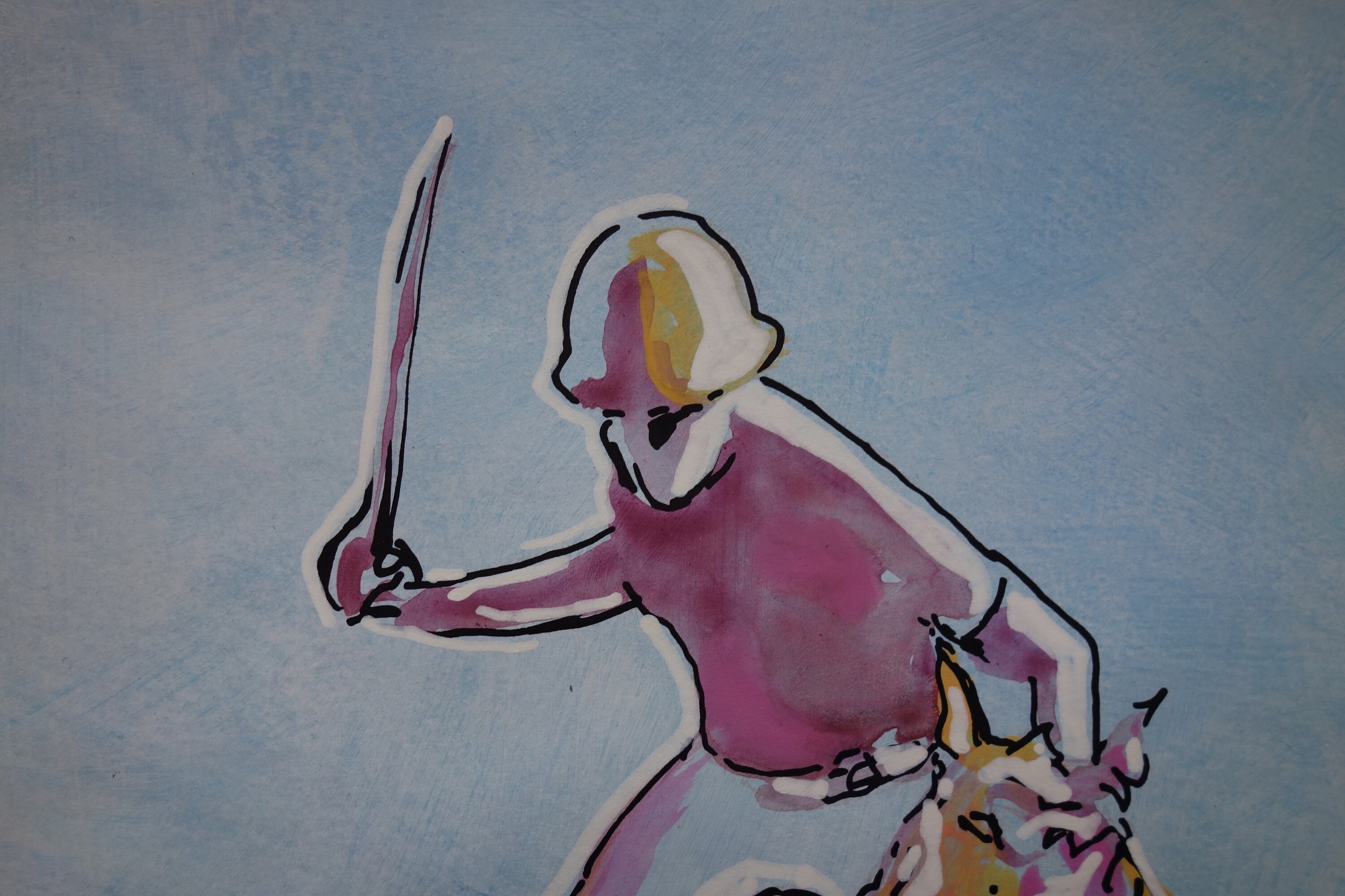 Fine Unique Pop Art Painting Polo Player Signed Andy | Etsy