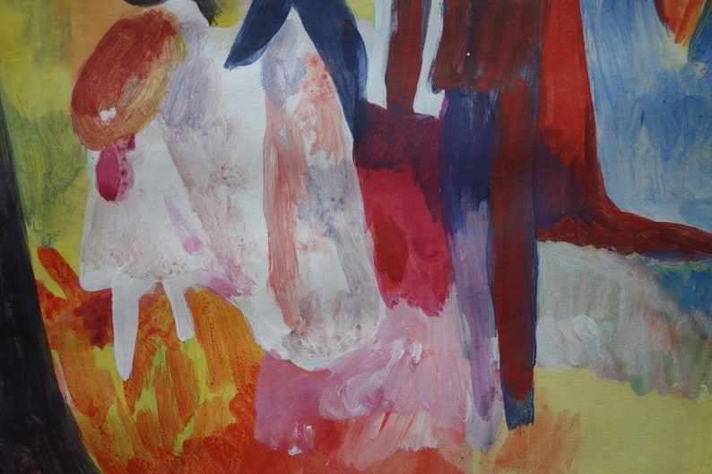 Fine German Rare Figurative Abstract Painting Landscape - Etsy