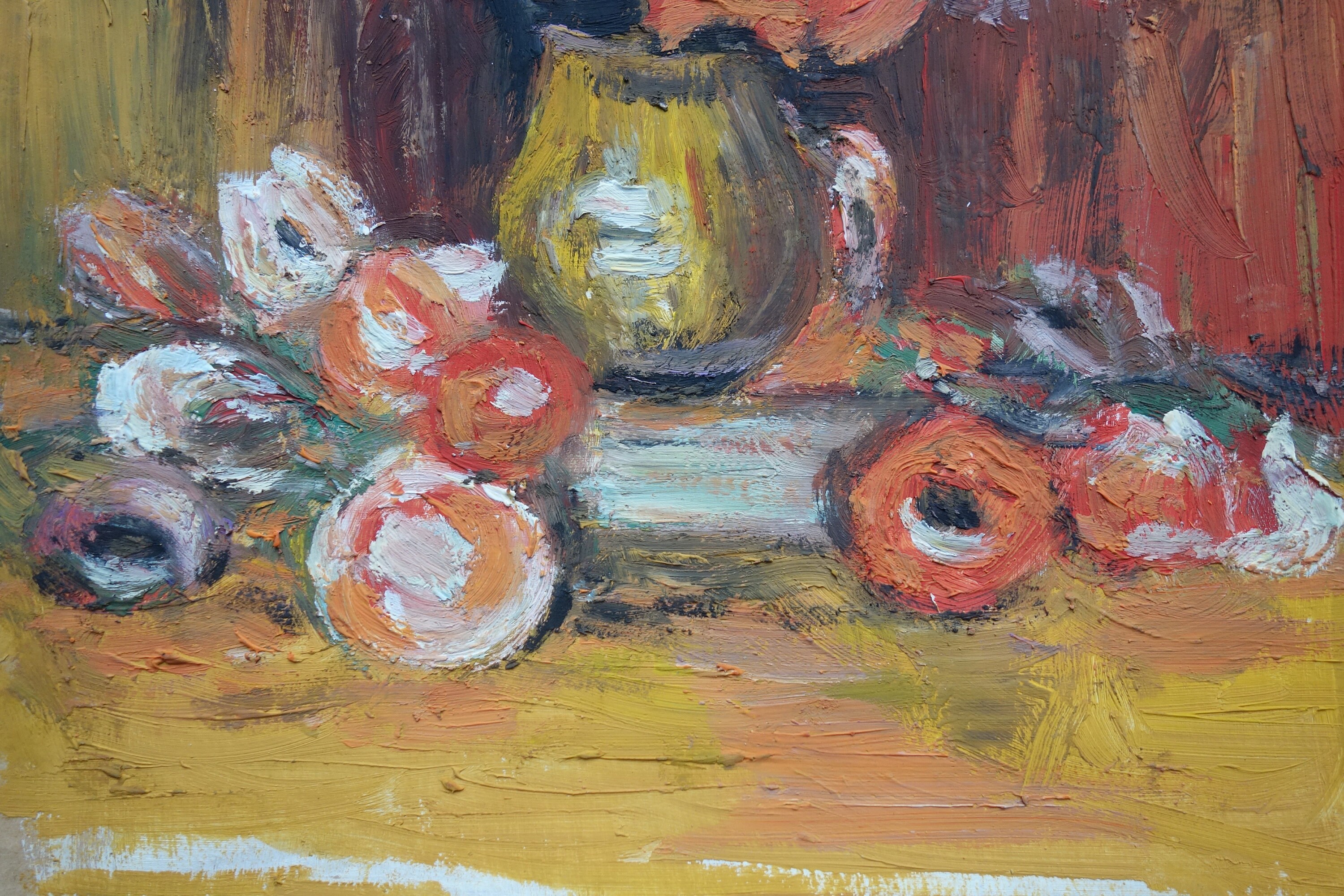 Fine Impressionist Painting, Still Life, After Pierre Auguste Renoir ...