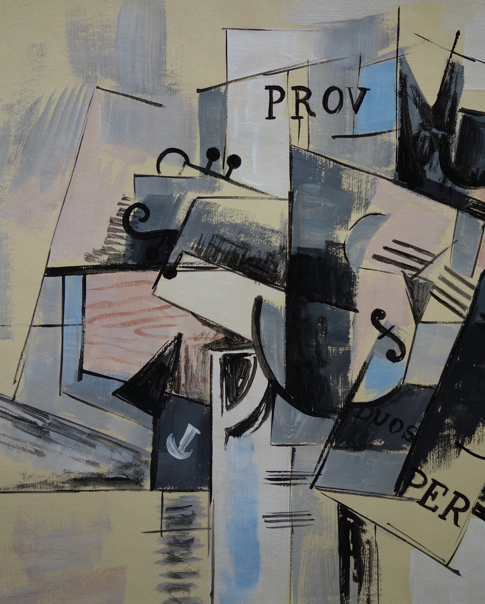 Remarkable French Cubist Still Life Painting, Picasso Braque Era ...