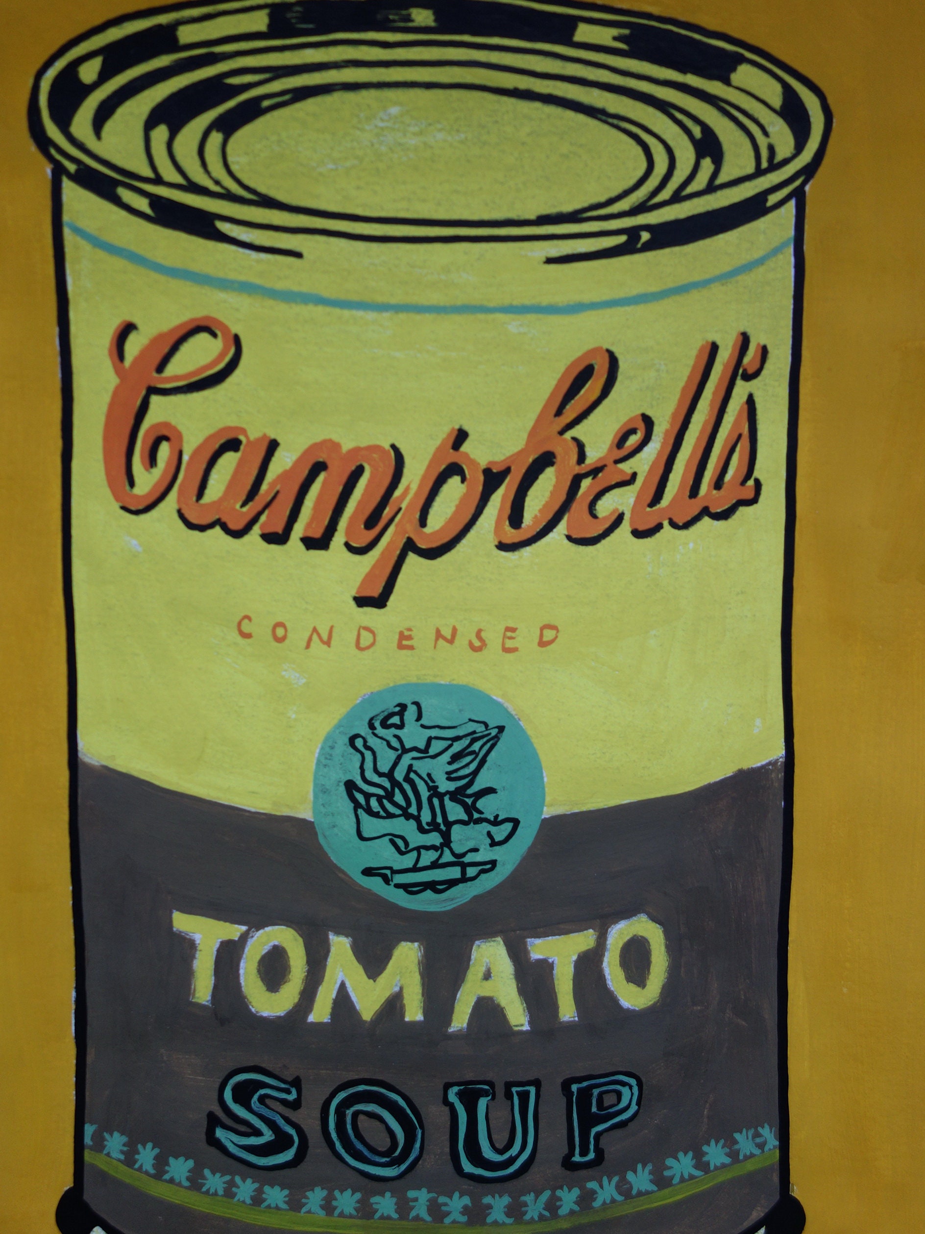 Fine Unique Pop Art Painting – Campbell’s Soup Can, Signed, Andy Warhol ...