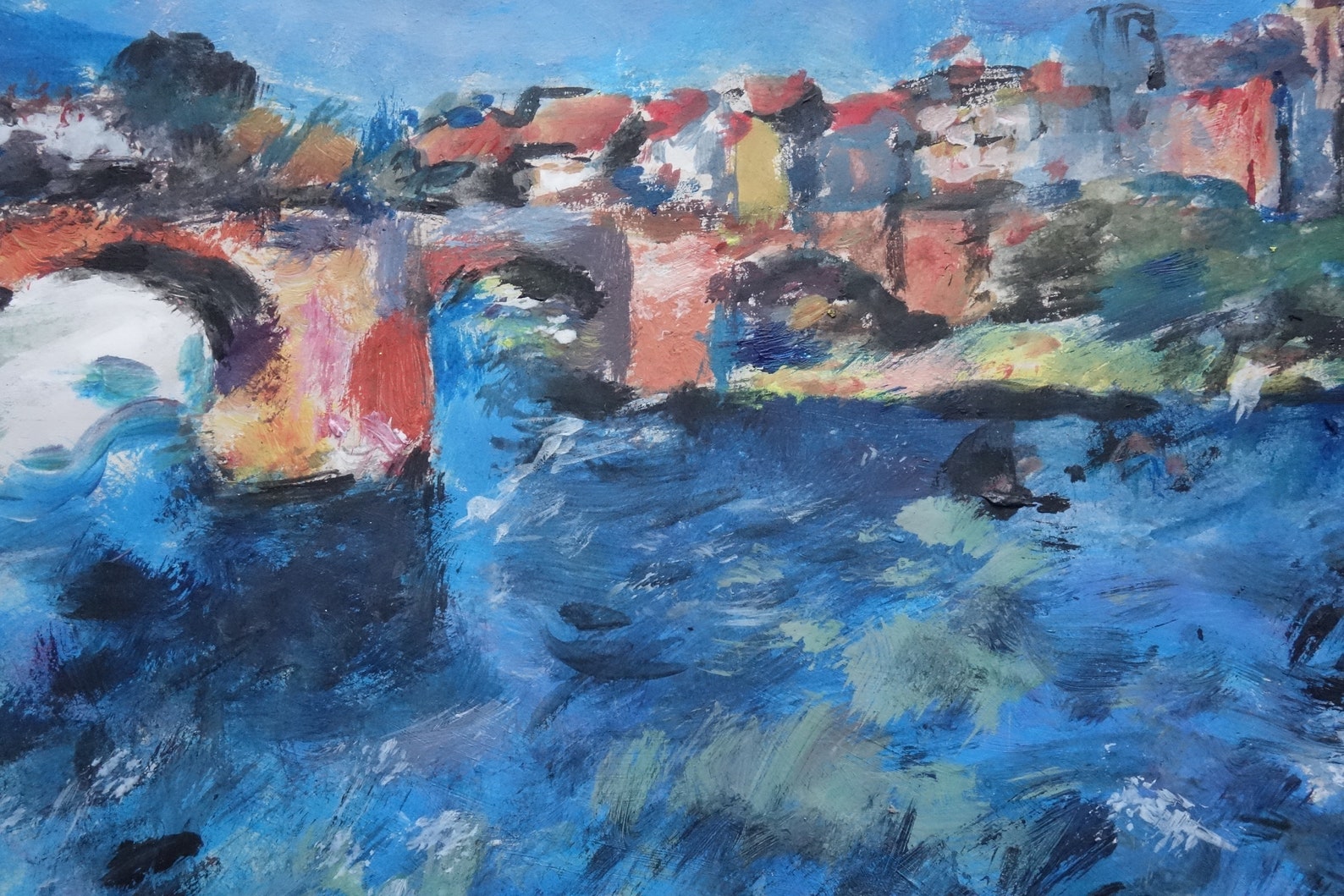 Fine Art, Rare Expressionist Painting Landscape, Signed & Marked, Klimt ...