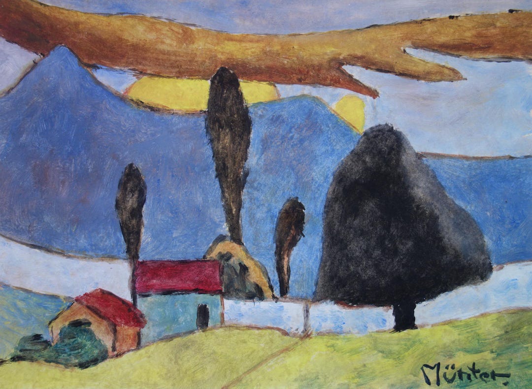 Early German Expressionism Kandinsky Era Original Oil Landscape ...