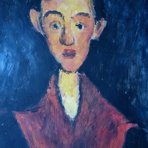 Early Expressionist, Original Oil Painting, Portrait, Signed - Etsy