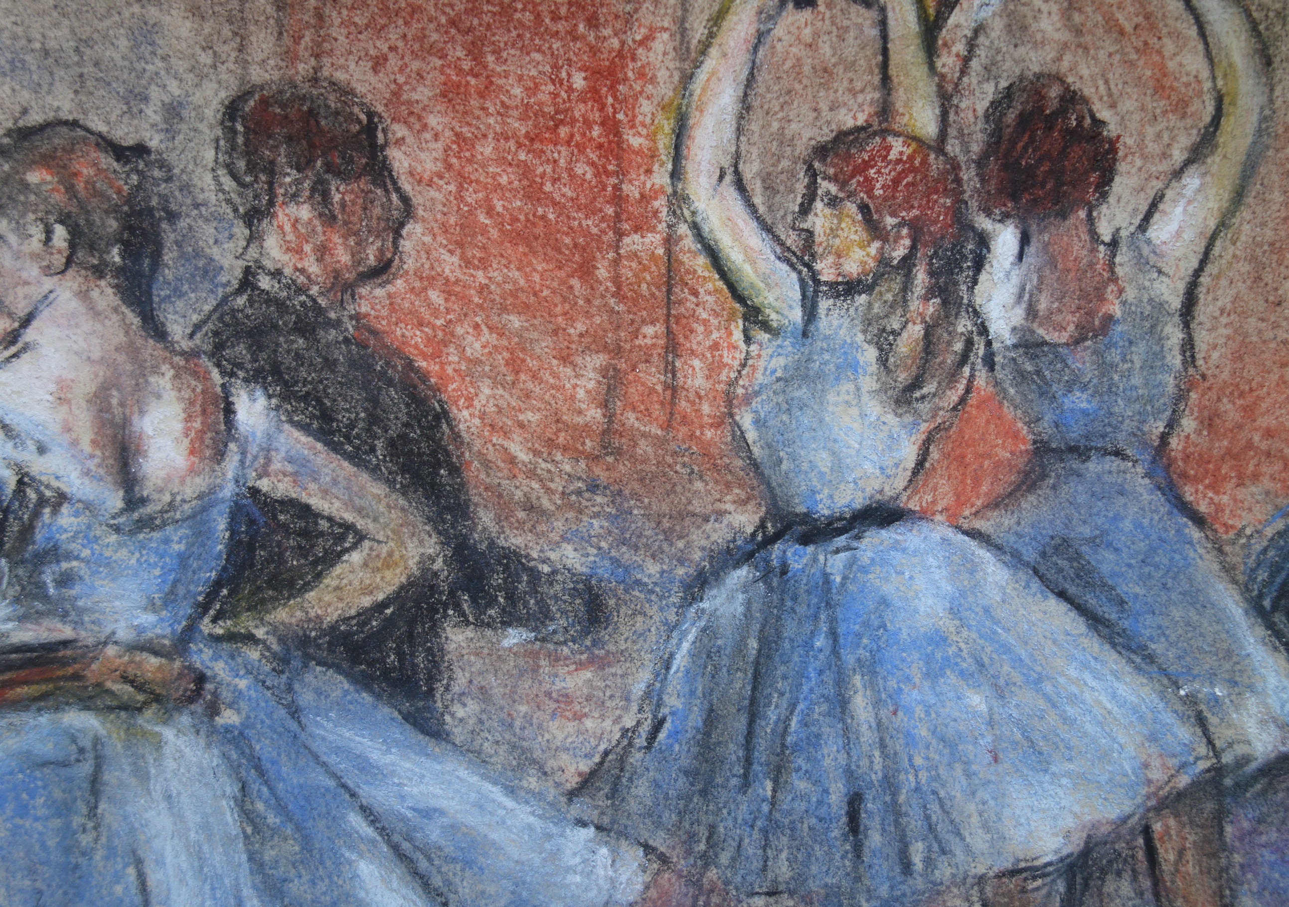 Fine Impressionist Painting, Ballet Dancers, After Edgar Degas Signed ...