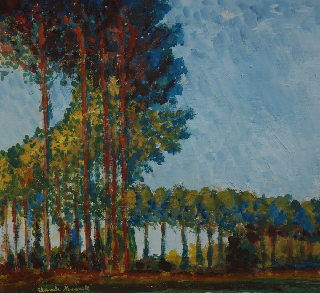 Fine Impressionist, Oil Painting – Riverside, Signed, Claude Monet - Etsy