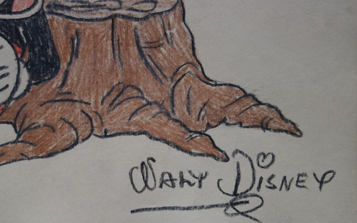 Vintage Cartoon Walt Disney Mickey Mouse Study Drawing - Etsy