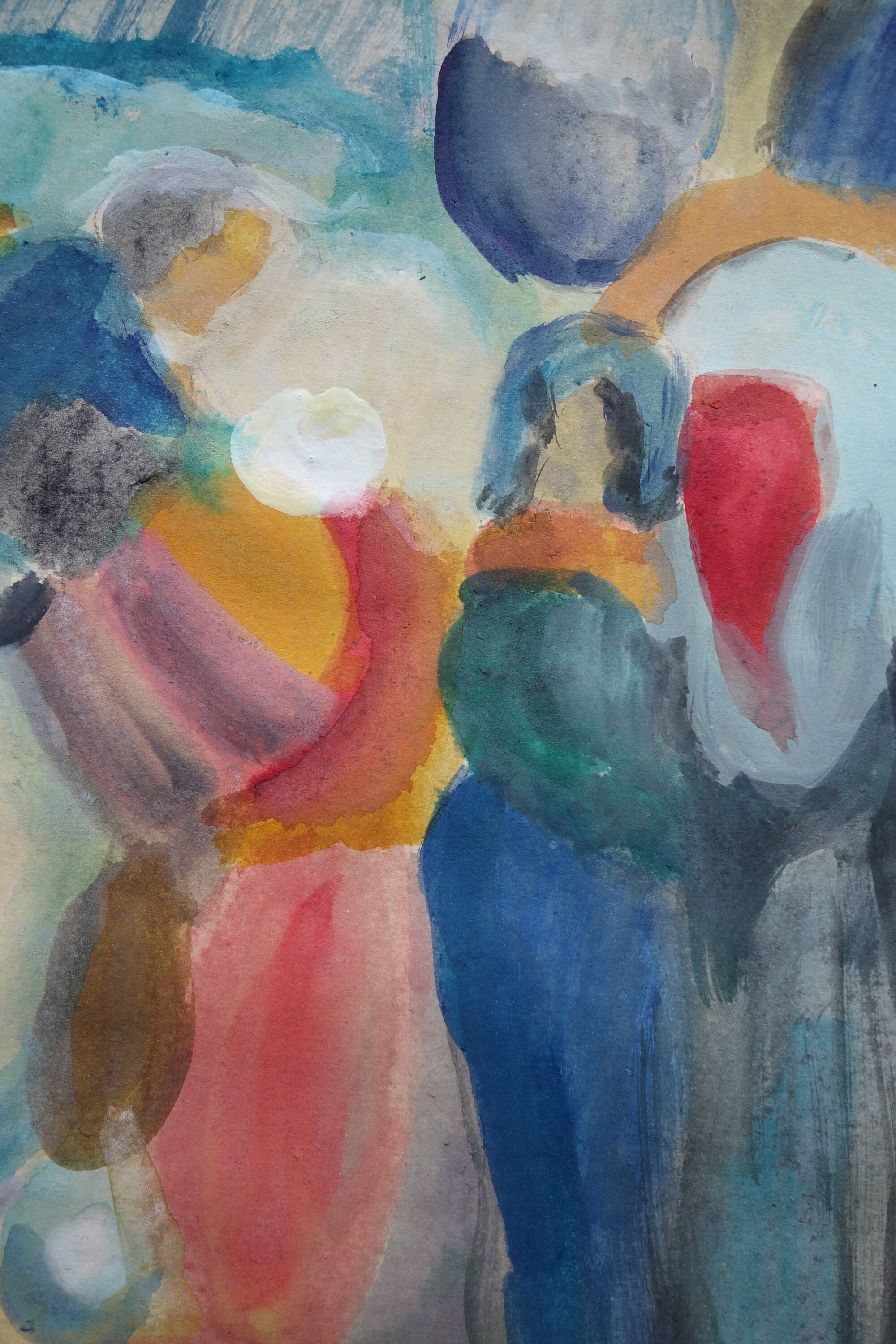 Fine French Russian Abstract and Cubism Original Composition Painting ...