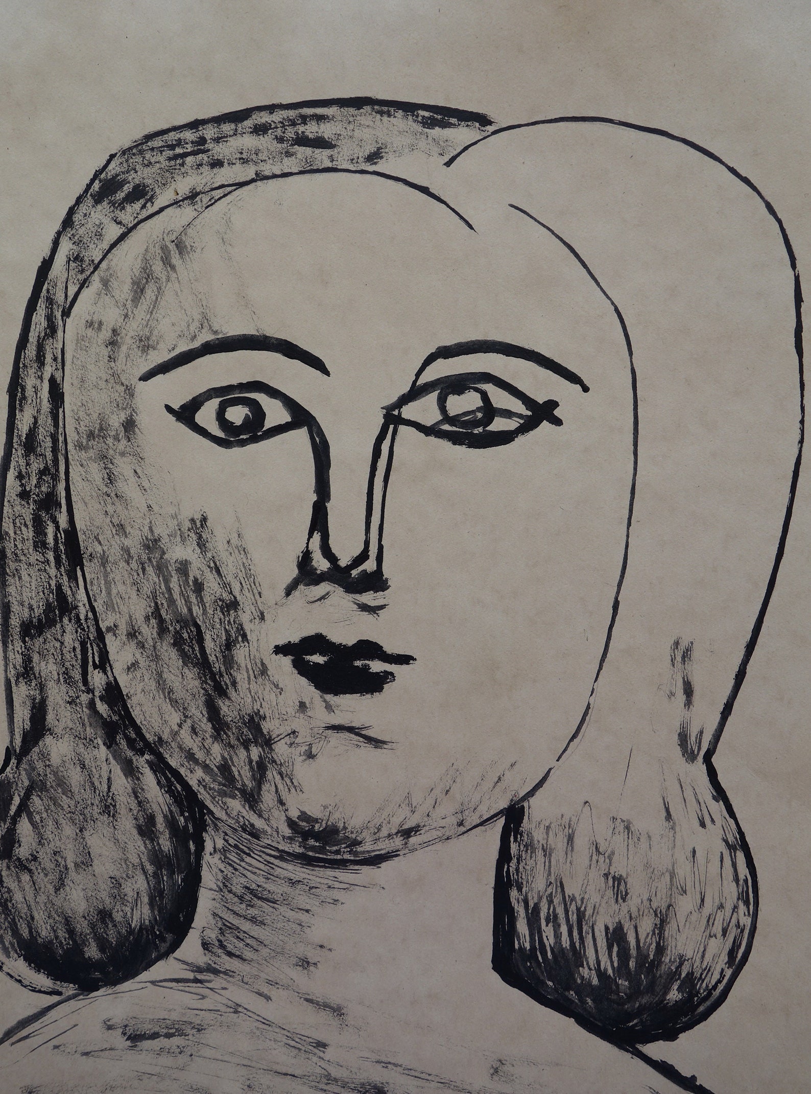 Very Rare Unique Cubist Picasso Era Portrait Study Ink - Etsy