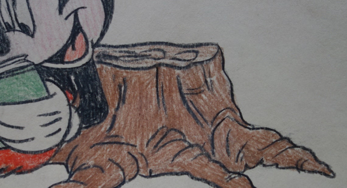 Vintage Cartoon Walt Disney Mickey Mouse Study Drawing - Etsy