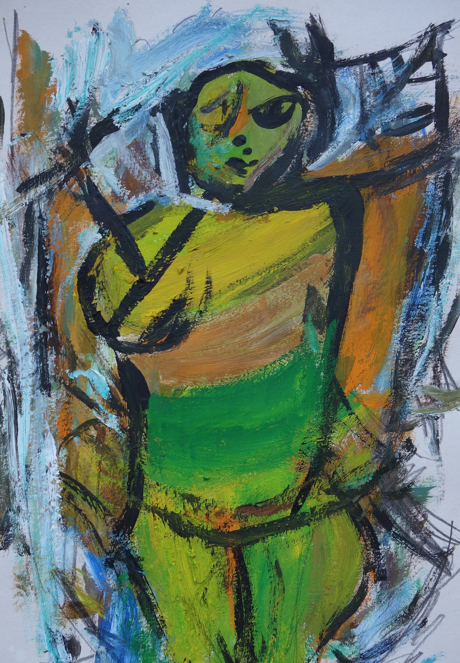 Fine Abstract Expressionist Unique Painting, Woman, Marked, Signed, Willem De Kooning , Rare ...