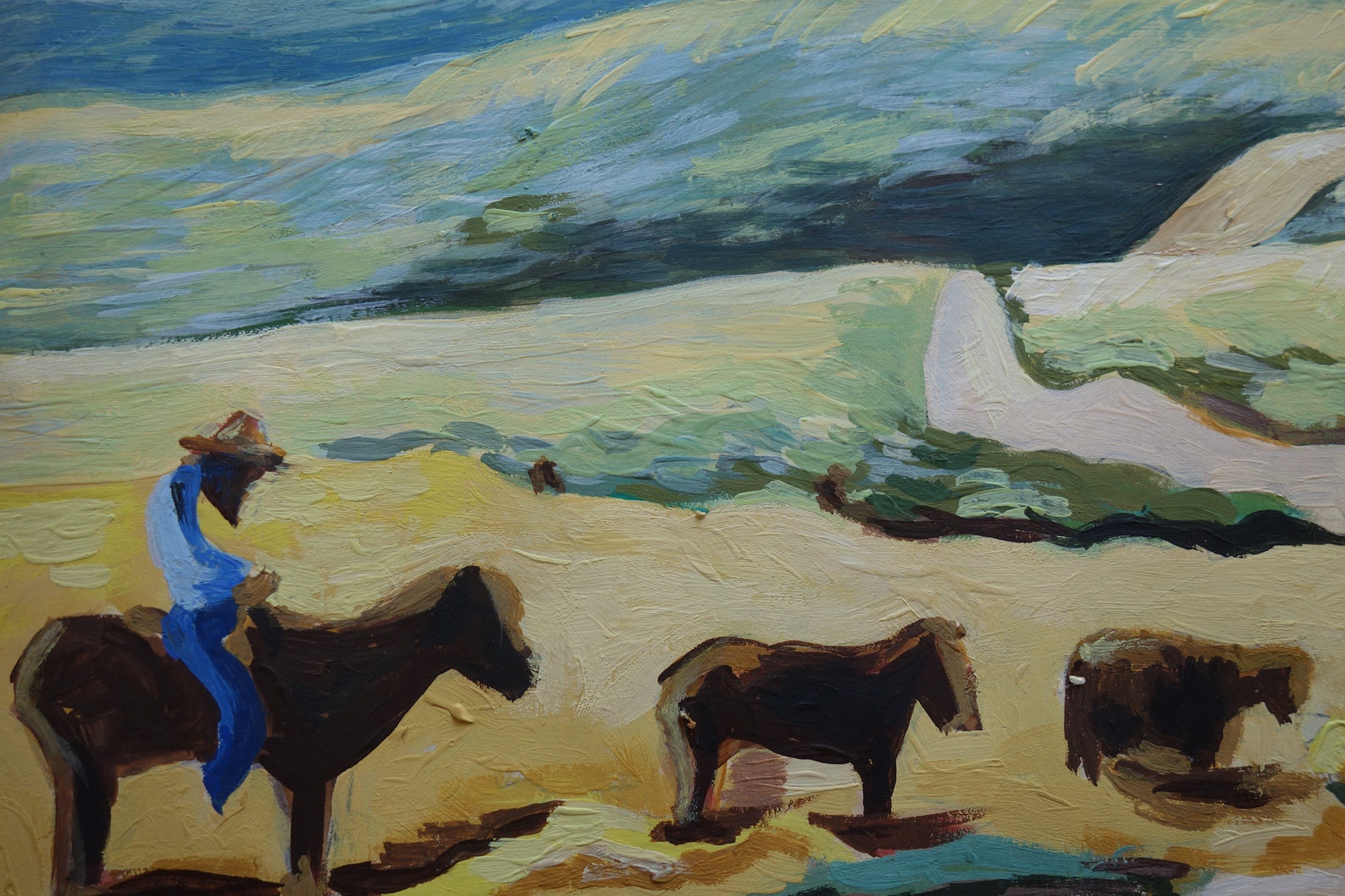 Fine Early American Modernist Painting - Landscape, Signed, Winslow ...