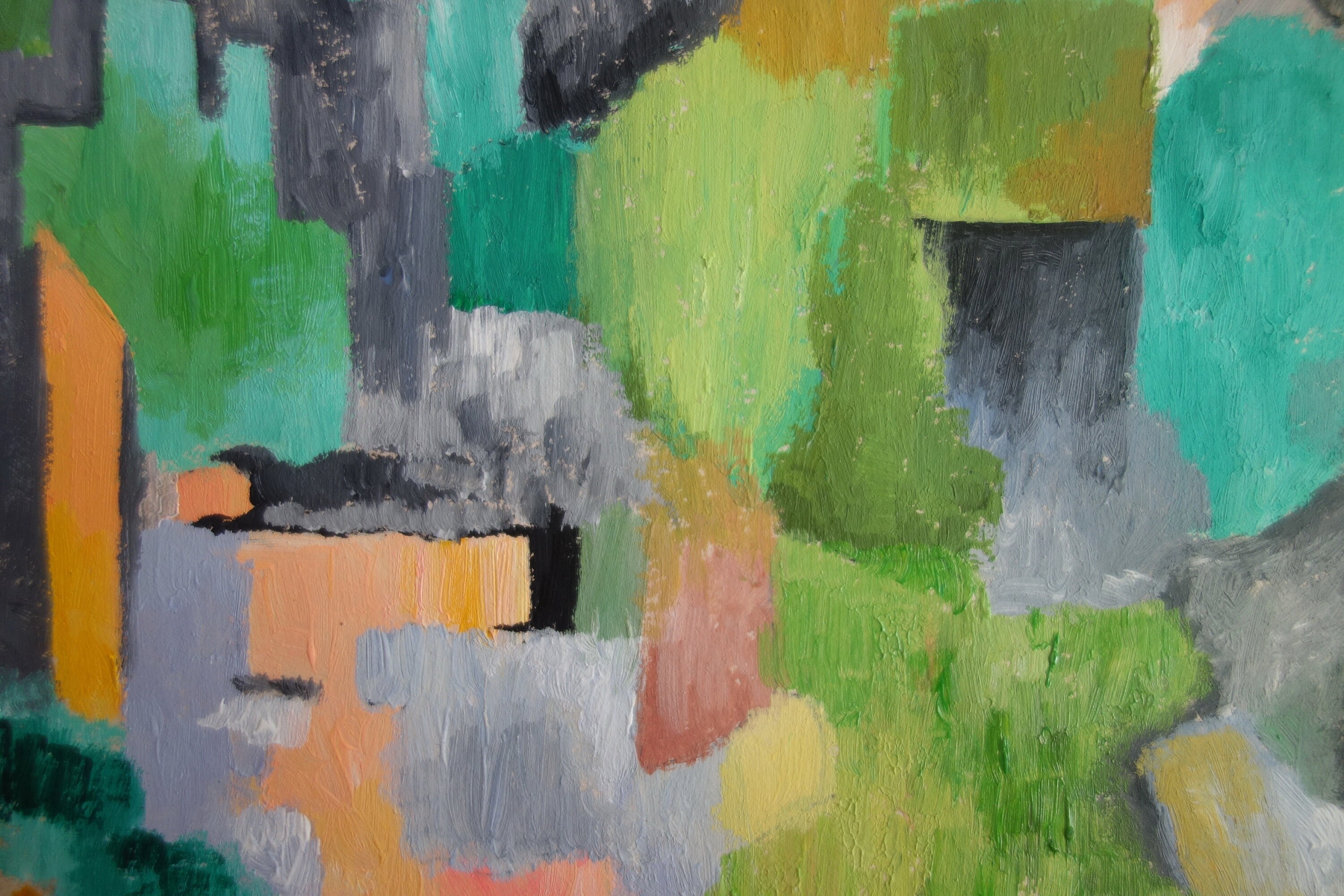Fine French Cubism Picasso Era Original Nature Landscape Painting ...