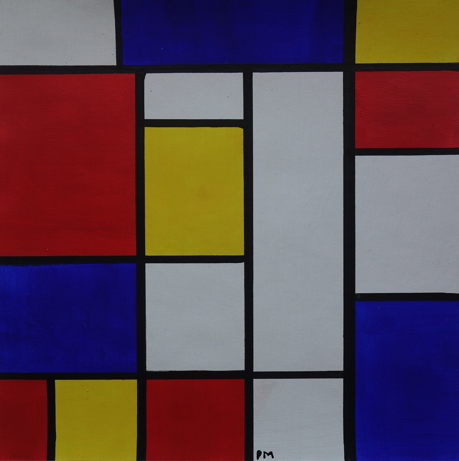 Fine Abstract Expressionism Painting, Minimalism, Signed Piet Mondrian ...