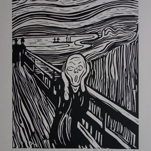 Fine Early Expressionist, Woodcut – Scream, Marked & Signed, Edvard ...