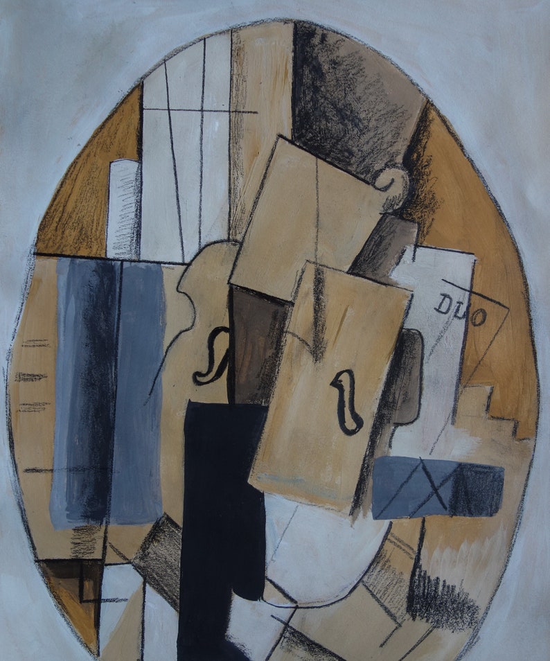 Remarkable French Cubist Still Life Painting Picasso Braque | Etsy